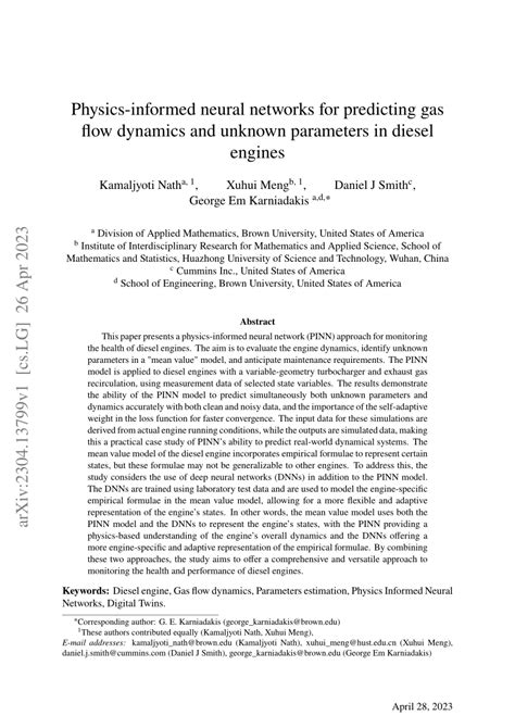Pdf Physics Informed Neural Networks For Predicting Gas Flow Dynamics And Unknown Parameters