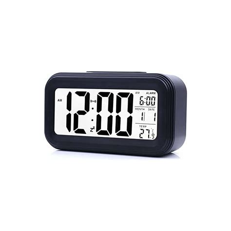 Silent Battery Powered Digital Alarm Clock Large Led Display
