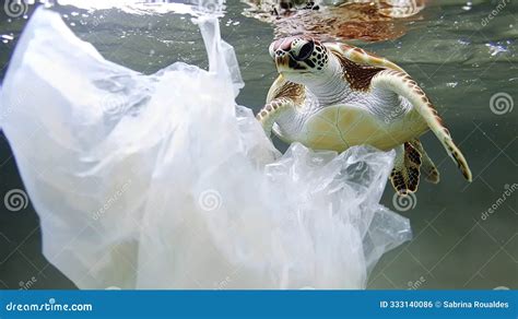Sea Turtle With Plastic In Mouth A Tragic Consequence Of Plastic