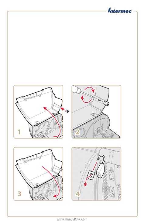 Intermec Pm43 Pm43c Pm43 Media Cover Lock Instructions