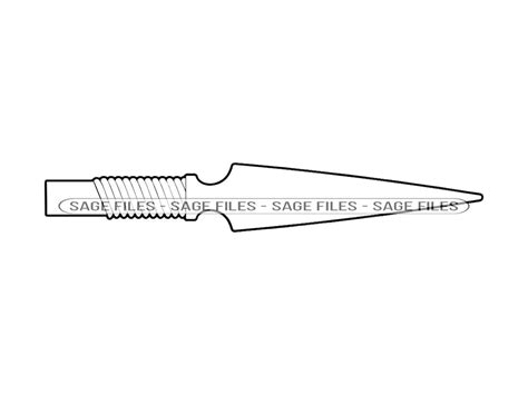 Arrowhead Outline SVG Arrow Svg Archery Svg Arrowhead Etsy
