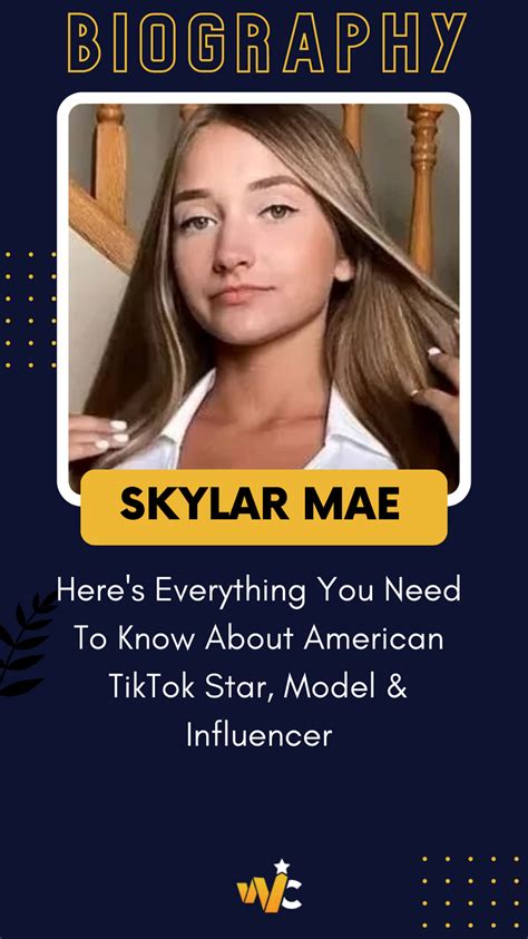 Skylar Mae American Tiktok Star Model And Influencer Skylar Youtube Stars Celebrities