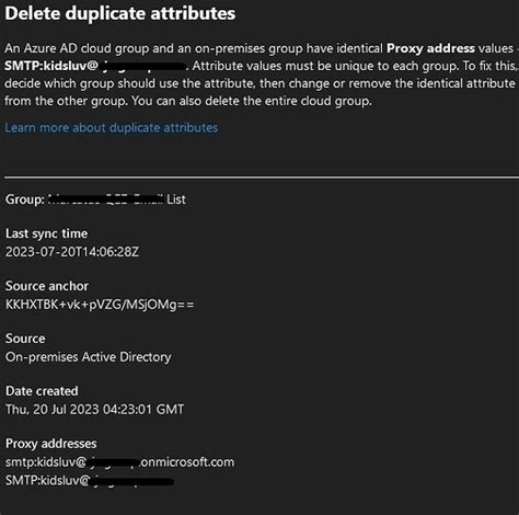 O365 Aad Directory Sync Error Proxy Address Software And Applications Spiceworks Community