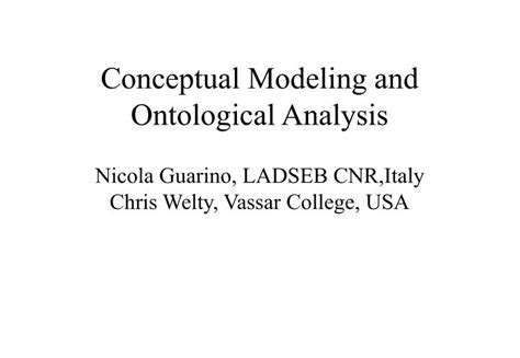 Ppt Conceptual Modeling And Ontological Analysis Powerpoint
