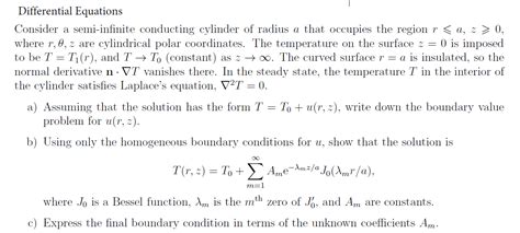 Solved Differential Equations Consider A Semi Infinite Chegg Com