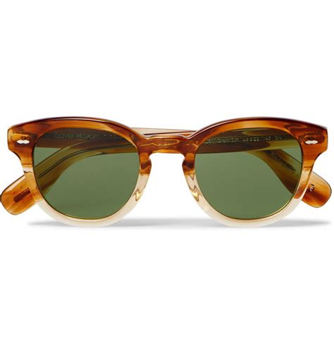 Oliver Peoples Cary Grant Sun Round Frame Acetate Sunglasses Brown