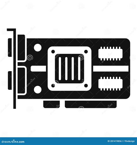 Gpu Board Icon Simple Vector Computer Card Stock Vector Illustration Of Board Chip 281419856