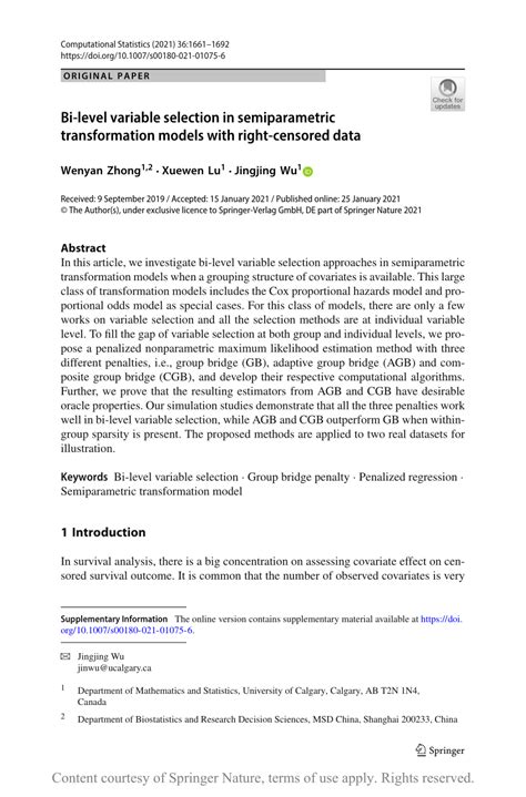 Bi Level Variable Selection In Semiparametric Transformation Models With Right Censored Data