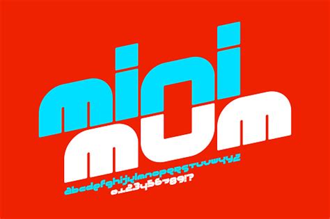 최소 현대 소문자 스타일 글꼴 알파벳 문자 및 숫자 벡터 일러스트 레이 션 0명에 대한 스톡 벡터 아트 및 기타 이미지 0명 깨끗한 디자인 Istock