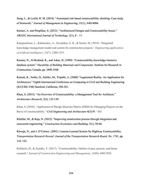References Framework For Implementing Constructability Throughout