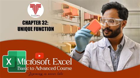 Chapter 32 Unique Function Excel Dynamic Array Function Excel 365 Youtube
