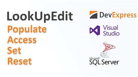 Devexpress Lookupeditcontrol Populate A Lookupedit Control From Sql Server Database Youtube