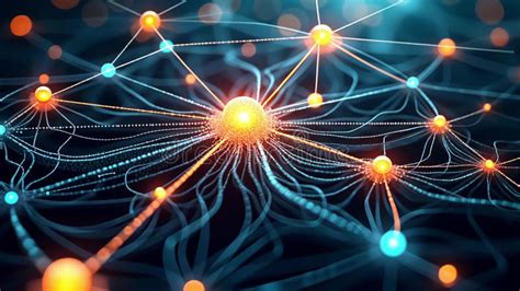 Overview Of Abstract Neural Network Visualization With Colorful Nodes Stock Footage Video Of