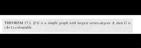 Solved Theorem 171 If G Is A Simple Graph With