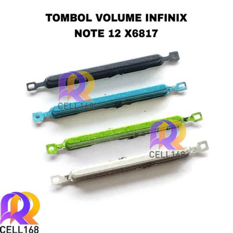 Jual TOMBOL VOLUME ON OFF INFINIX NOTE 12 X6817 KEYPAD LUAR PERNIK RUBBER Hitam Kab