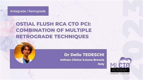Ostial Flush Rca Cto Pci Combination Of Multiple Retrograde Techniques Mlcto Academy