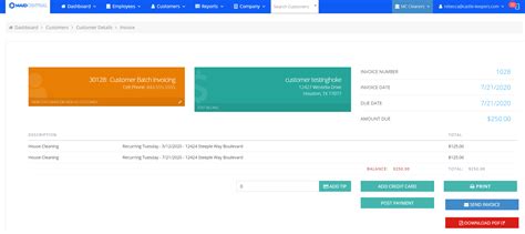 Batch Invoicing MaidCentral Help Center
