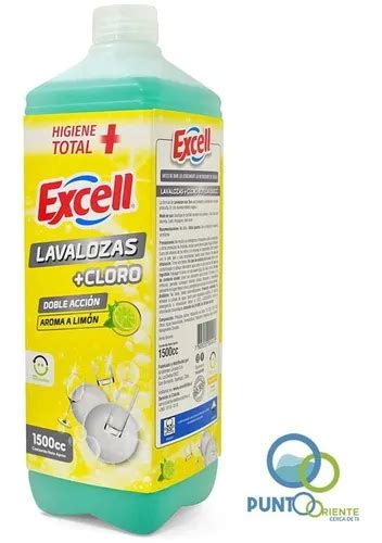 Lavaloza Con Cloro Botella 1500cc Excel Cuotas Sin Interés