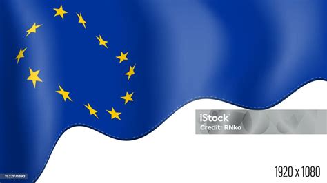 유럽 연합 국가 깃발 현실적인 독립 기념일 배경입니다 Eu 영연방 깃발이 흔들리며 바람에 펄럭입니다 독립 기념일을 위한 축제