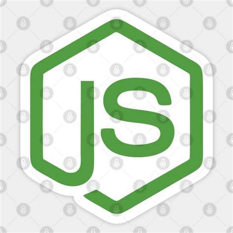 Node Js Open Source Programming Languange Logo Node Js Sticker