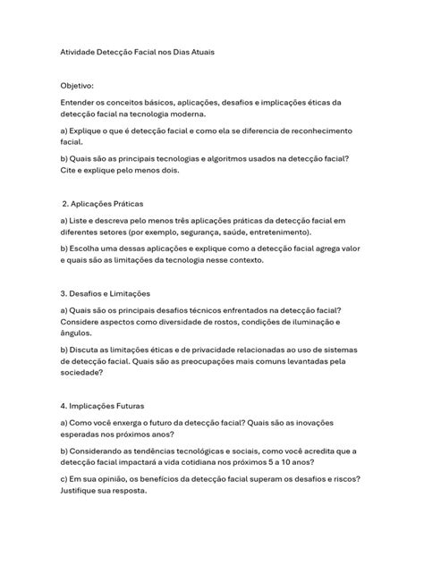 detecção de faces pdf