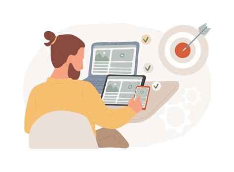 Premium Vector Multi Device Targeting Isolated Concept Vector Illustration