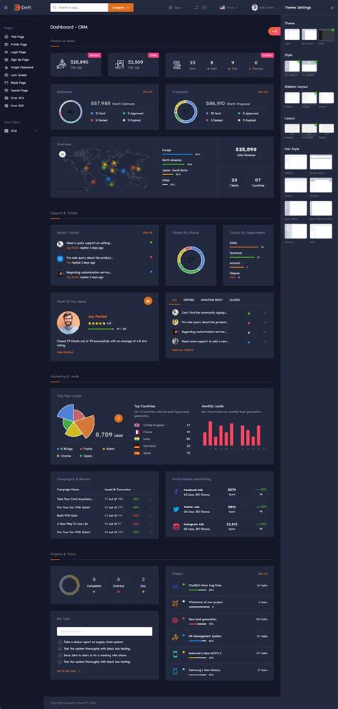 drift angular 10 admin template with bootstrap 4
