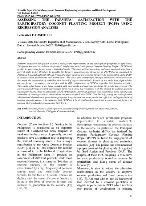 pdf assessing the farmers satisfaction with the participatory