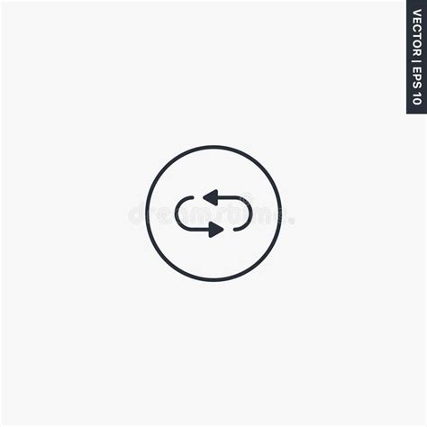 Refresh Repeat Icon Vector Arrow Reload Reset Symbol Circle Loop Stock