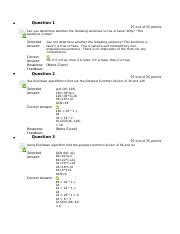 CSCI 111 HW 0 Key Docx Question 1 25 Out Of 25 Points Can You Determine Whether The Following