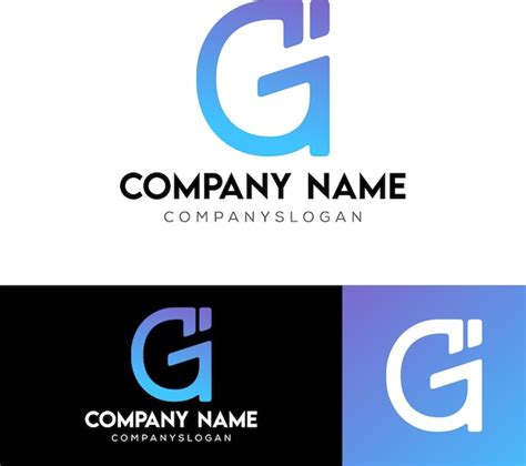 글자 G 로고 디자인 프리미엄 벡터