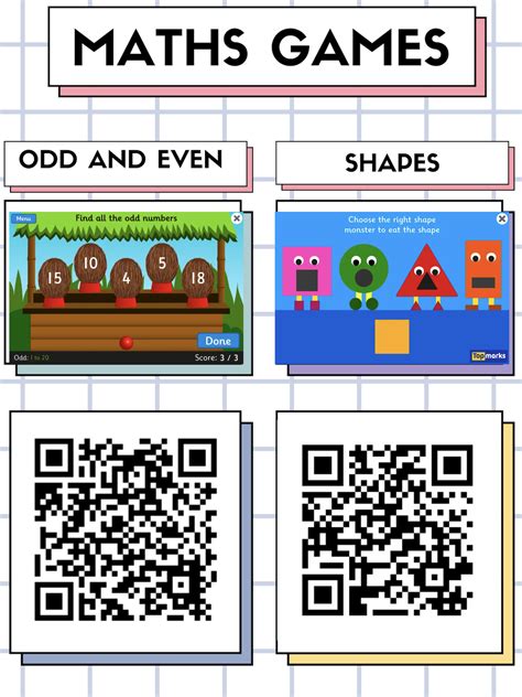 Maths Games Qr Codes Teaching Resources