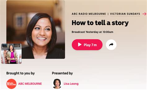 How To Tell A Story Abc Interview Yamini Naidu