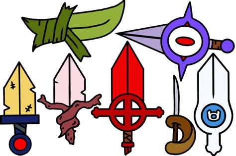 I Made Some Squished Chibi Versions Of Finns Main Swords R Adventuretime