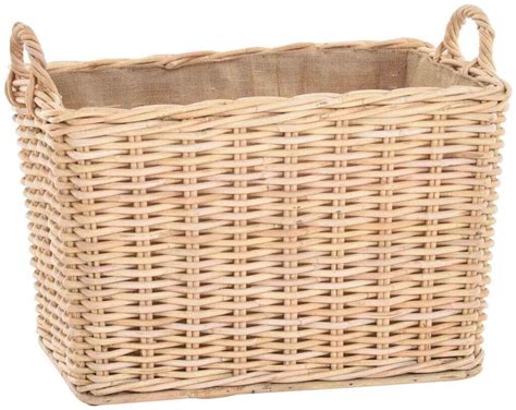 Krines Home Flechtkorb Mit Jutestoff Natur Rattan Hell Ab 9900