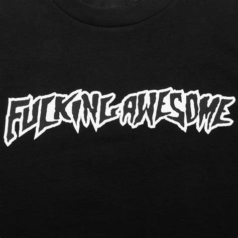 Fucking Awesome Puff Outline Logo Tee Black Feature