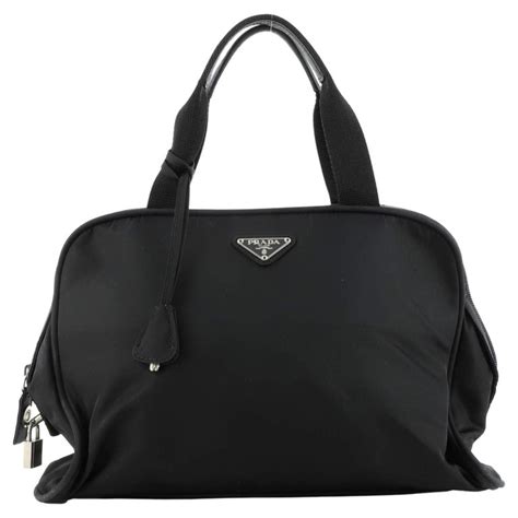 Prada Bowling Shoulder Bag Tessuto Medium For Sale At 1stdibs