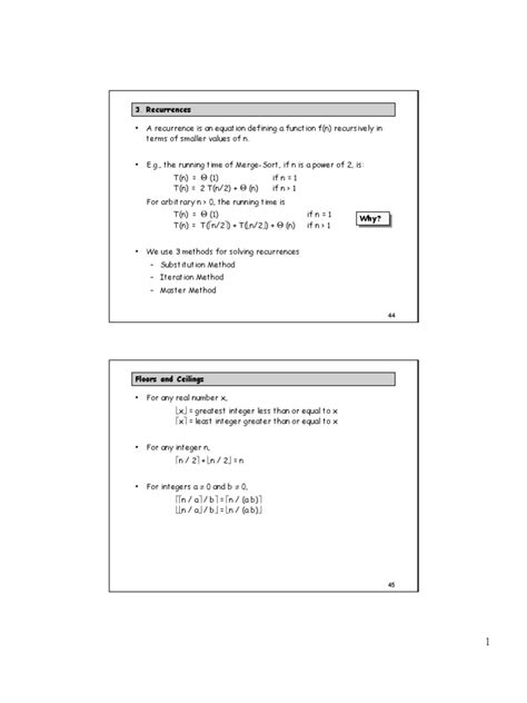 Recur Pdf Logarithm Time Complexity