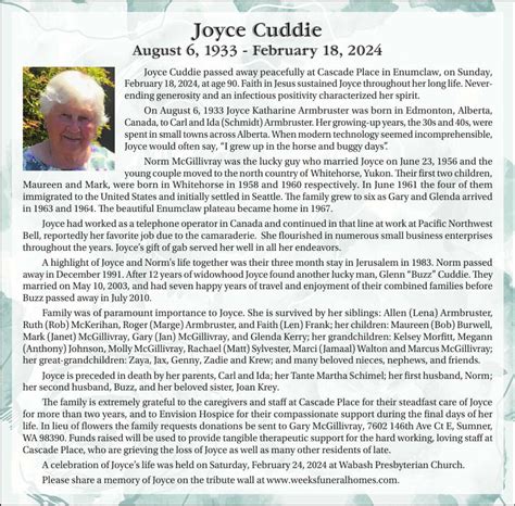 Joyce Cuddie Courier Herald