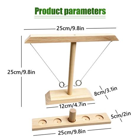 Arink Wood Game Throw Rings Party Toys Interactive Ring Toss Game