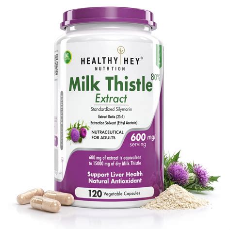 Healthyhey Nutrition Milk Thistle Capsules For Liver Health