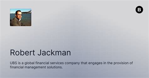 Robert Jackman Base Templates Investor Profile
