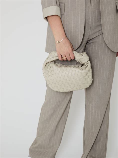 Berg Feldt Stilvolle Weiße Damen Handtasche Mit Geflochtenem Design Berg Feldt