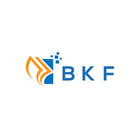Bkf Credit Repair Accounting Logo Design On White Background Bkf Creative Initials Growth Graph
