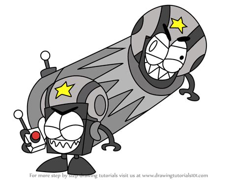 How To Draw Cannon Nixel From Mixels Mixels Step By Step