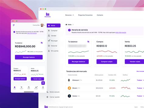 momento mobile and desktop view by abdiel peguero castro on dribbble