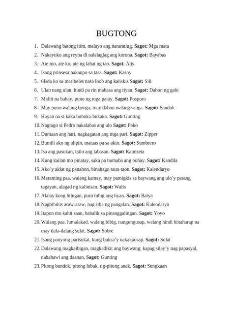 Bugtong Pdf