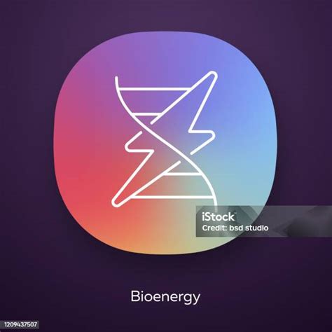 바이오 에너지 응용 프로그램 아이콘입니다 바이오 연료 재생 가능 에너지를 생산하기 위한 유기물 바이오매스를 전기로 변환합니다 Ui Ux 사용자 인터페이스 웹 또는 모바일