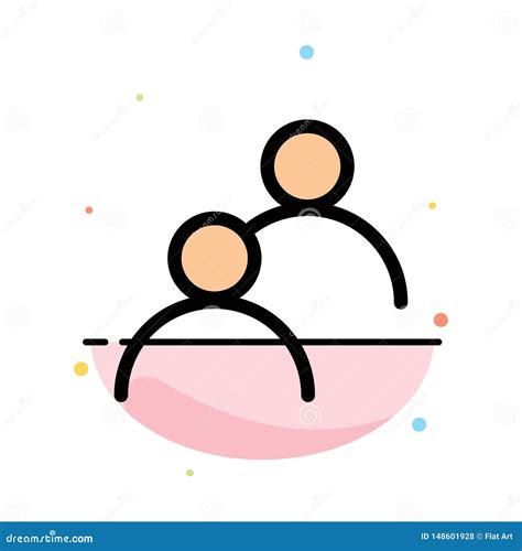 User Looked Avatar Basic Abstract Flat Color Icon Template Stock Vector Illustration Of