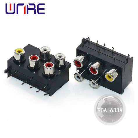 China High Quality Rca Socket Rca Connector Female Pcb Mount Cable Connector For Dvd Tv Cctv